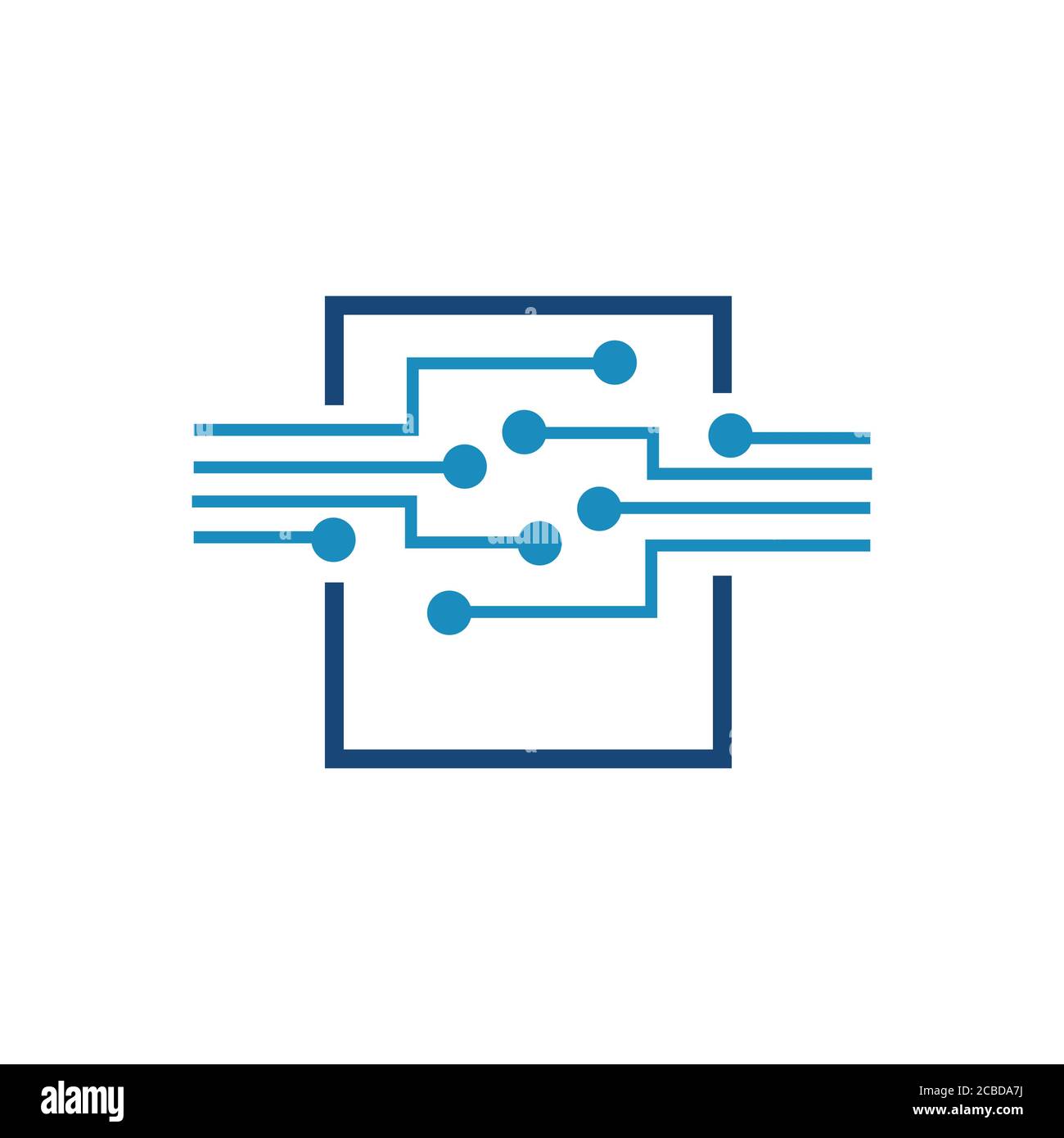 Netzwerk-Logo-Design. Technologie-Zeichen. Verbindende Punkte Vorlage ...