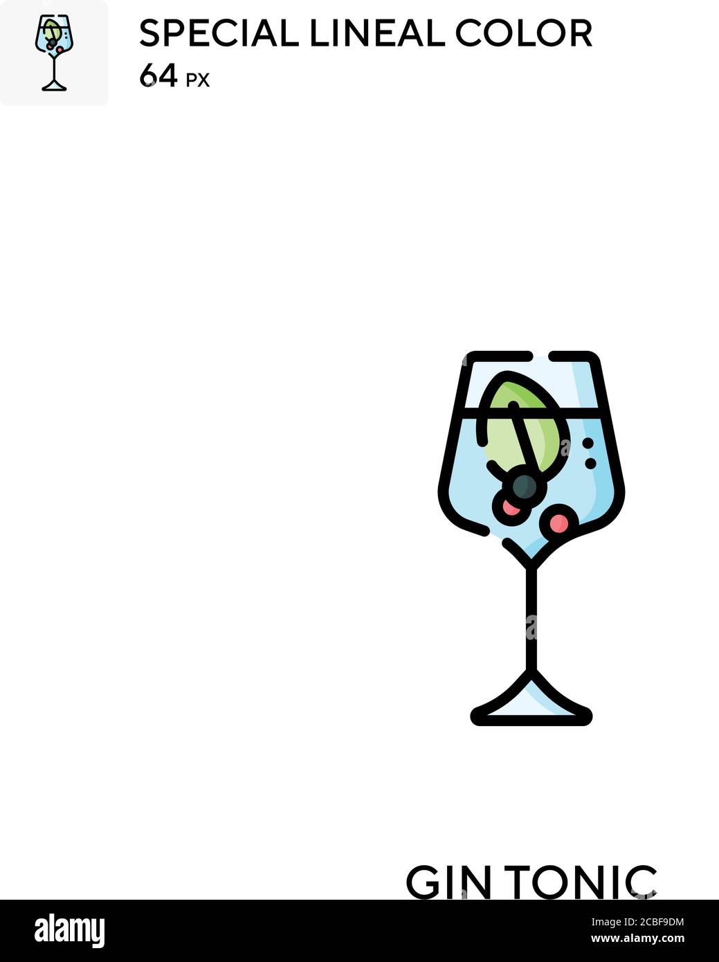 Gin Tonic einfaches Vektor-Symbol. Gin Tonic Icons für Ihr Business ...