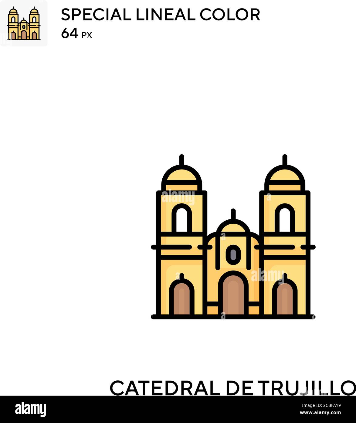 Catedral de trujillo einfaches Vektor-Symbol. Catedral de trujillo ...