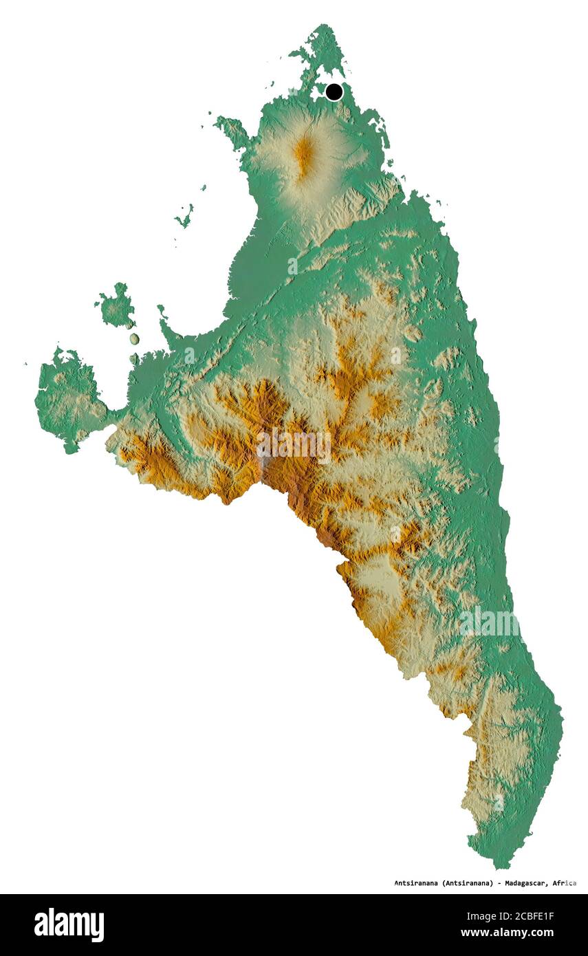 Madagascar relief map Ausgeschnittene Stockfotos und -bilder - Alamy