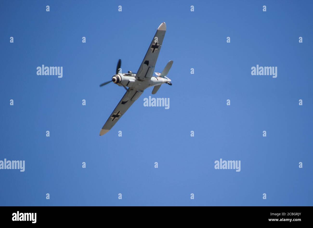Ein Jagdflugzeug der Luftwaffe Messerschmitt BF-109 aus dem Zweiten Weltkrieg Stockfotografie ...