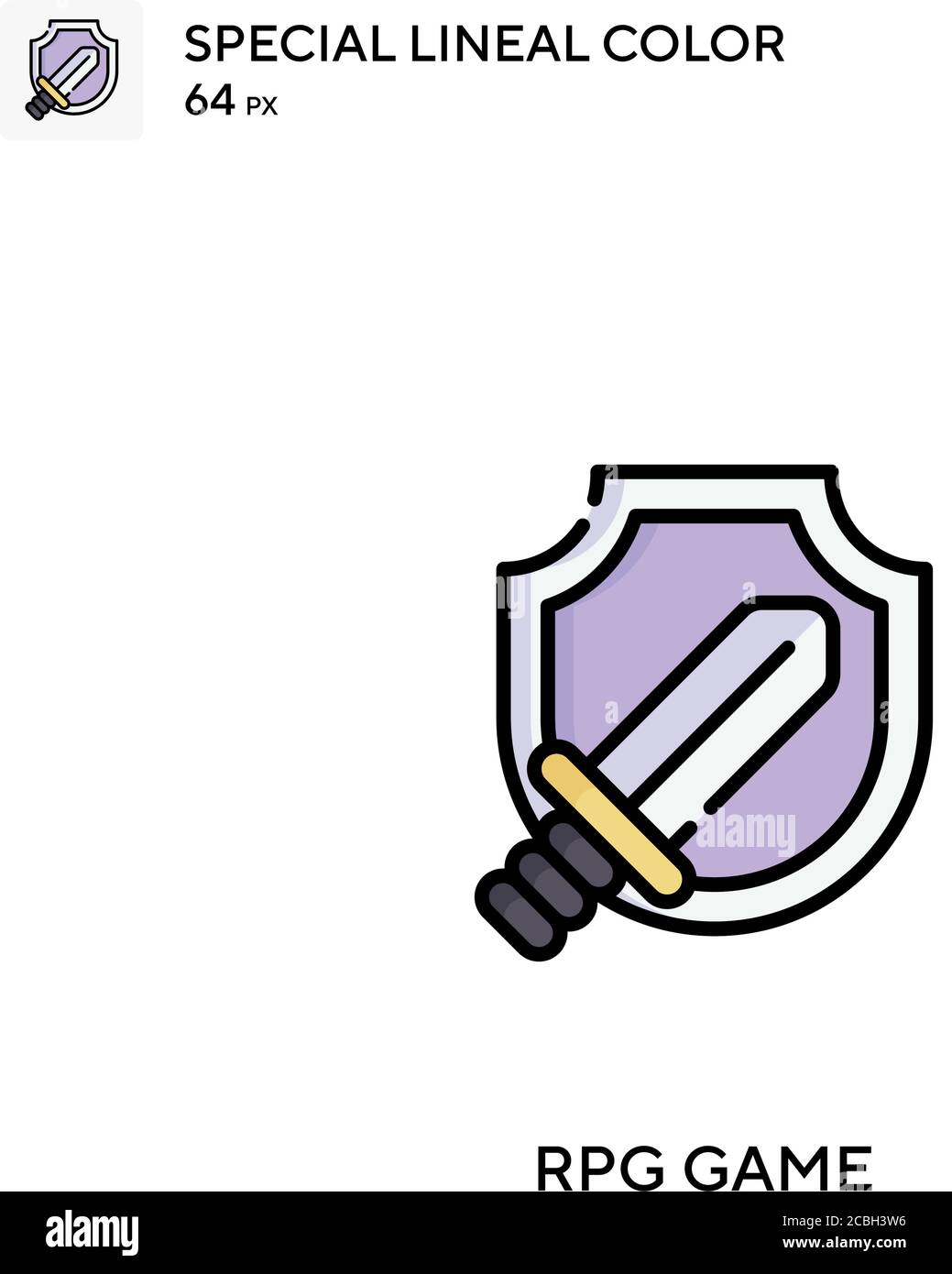 RPG-Spiel spezielle Lineal Farbe Vektor-Symbol. RPG Spiel Symbole für ...