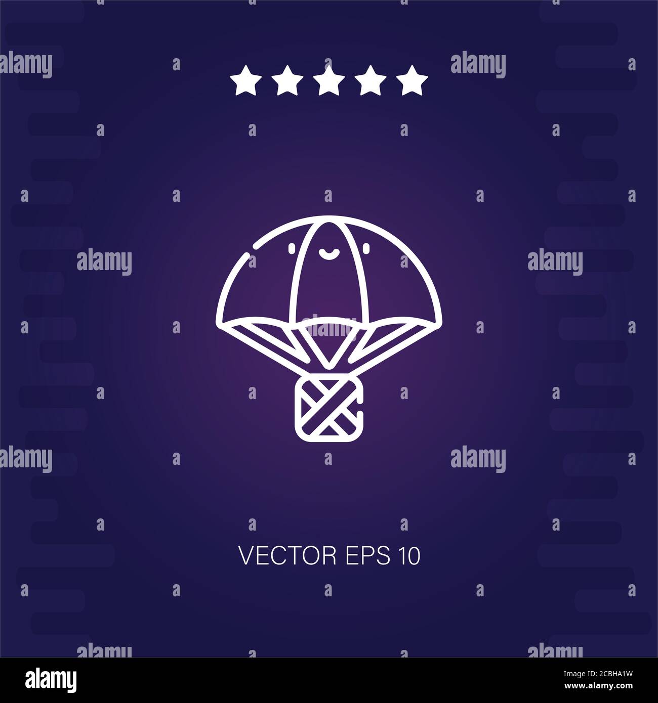 Fallschirm Vektor-Symbol moderne Illustration Stock-Vektorgrafik - Alamy