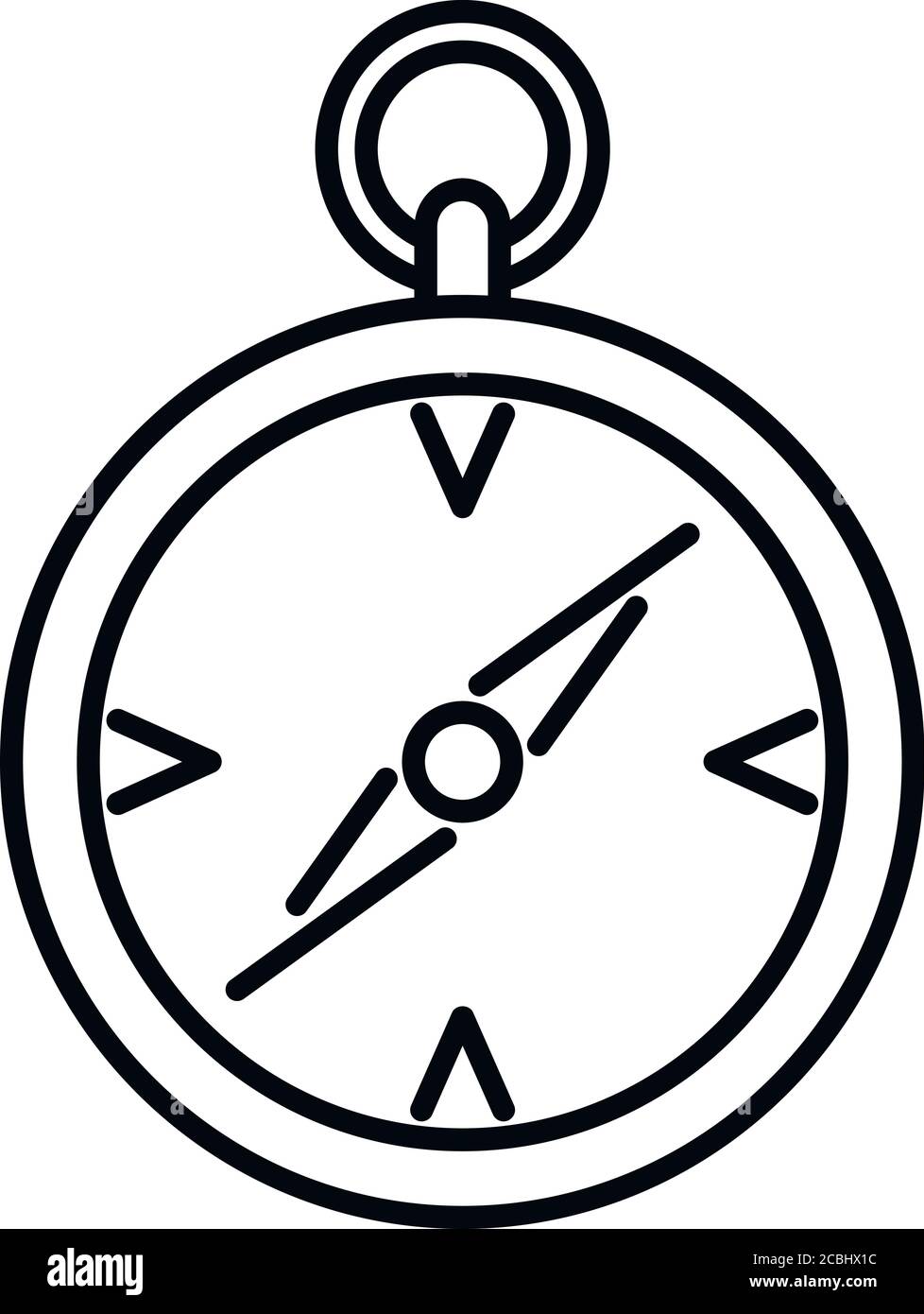 Survival Compass-Symbol. Umriss Überleben Kompass Vektor-Symbol für Web ...