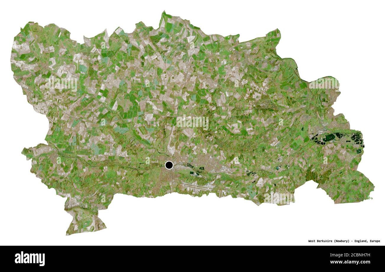 Form von West Berkshire, Grafschaft von England, mit seiner Hauptstadt ...
