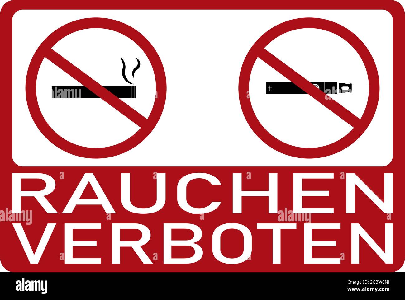 Vektor eines Banners mit Verbotsschild in deutscher sprache (kein ...