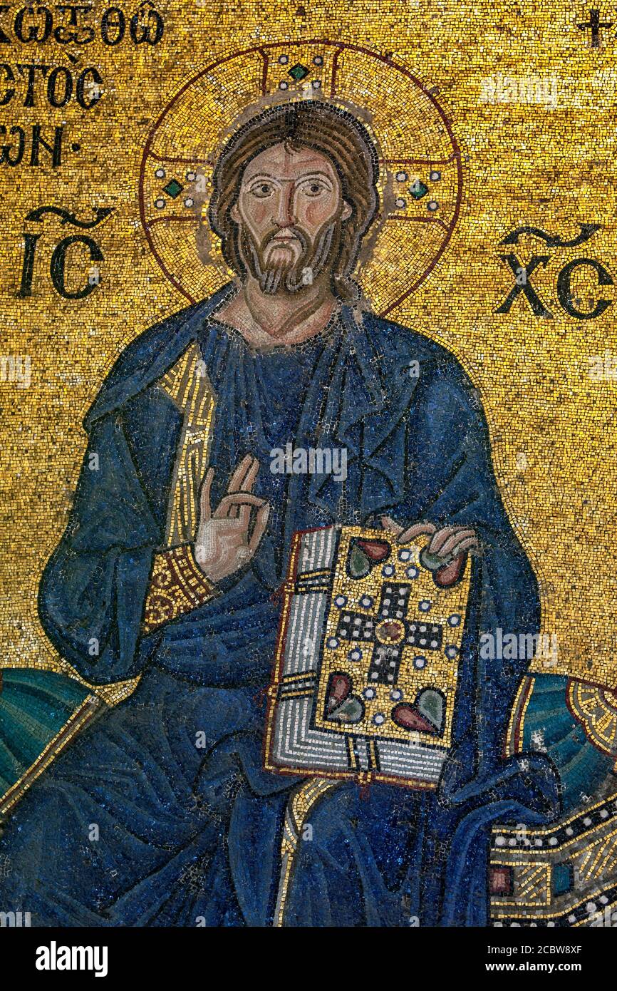 Die Kaiserin Zoe Mosaiken in Aya Sofya (die ehemalige Basilika Hagia Sophia von Konstantinopel ...