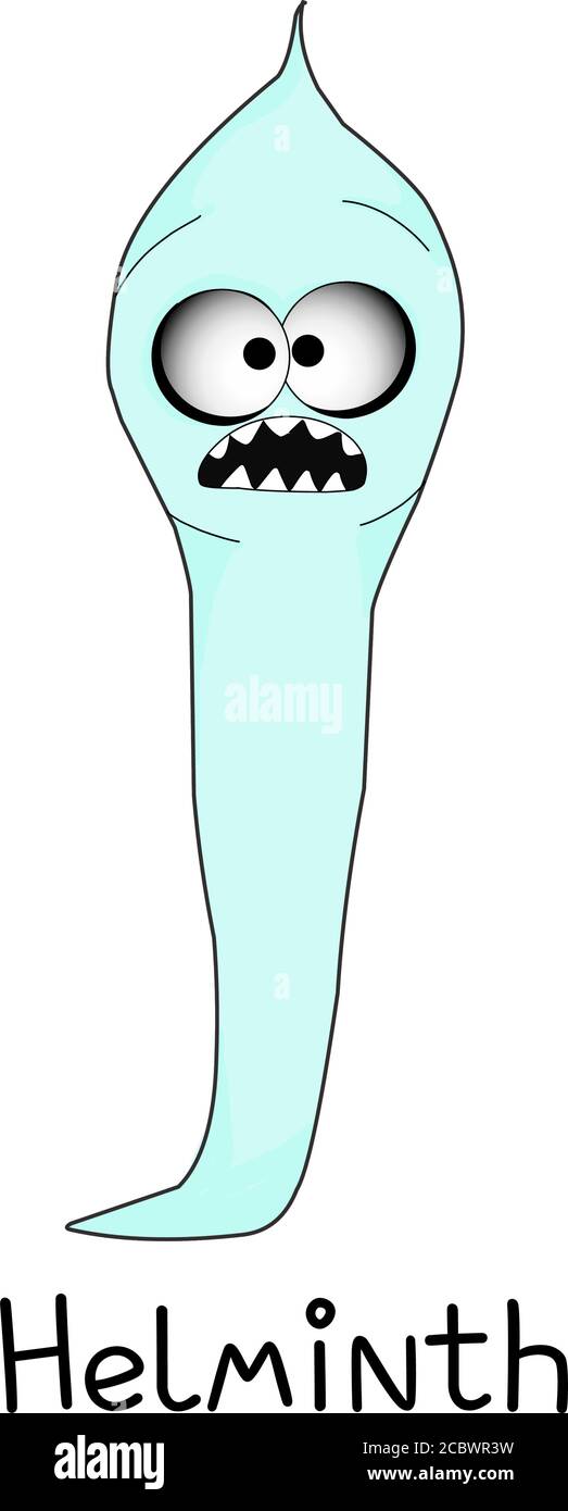 Helminthen, Fadenwürmer. Darmparasiten. Warnzeichen Parasitismus ...
