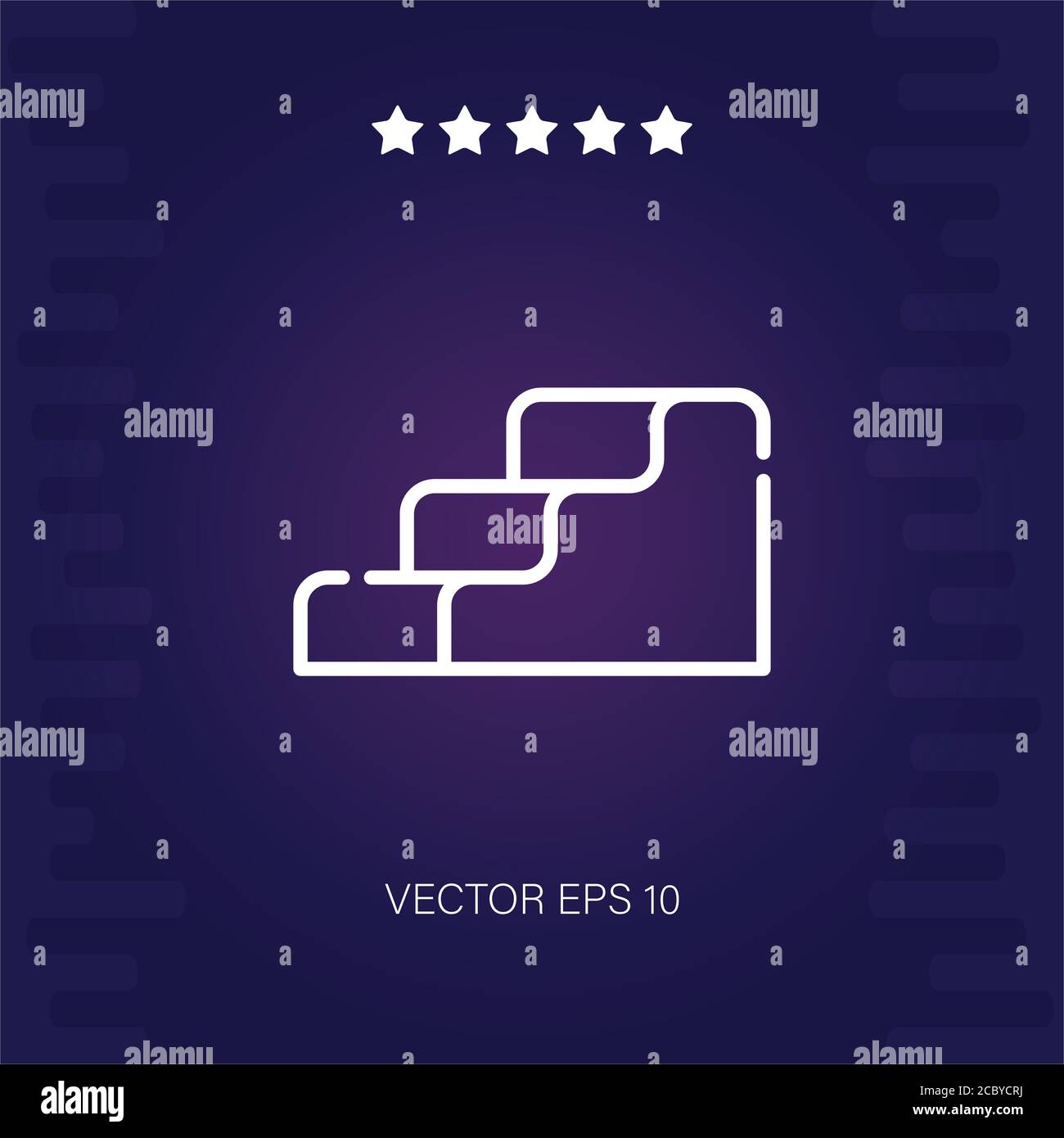 Treppen Vektor-Symbol moderne Illustration Stock-Vektorgrafik - Alamy