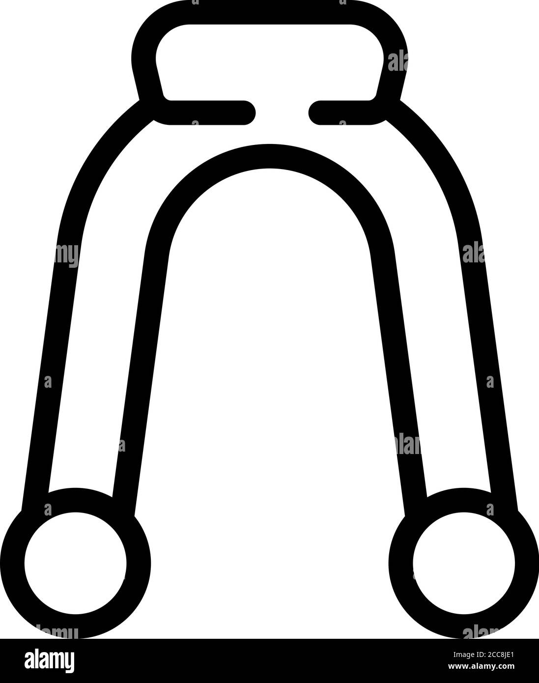 Medizinisches gehhilfe symbol mit isolierter linie Stock-Vektorgrafiken ...