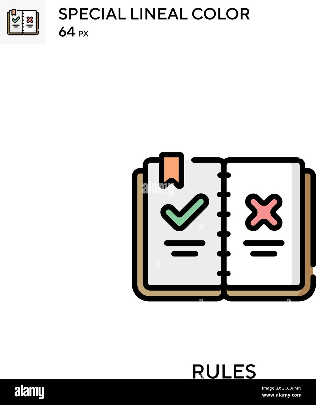 Regeln spezielles lineales Farbvektorsymbol. Illustration Symbol Design ...