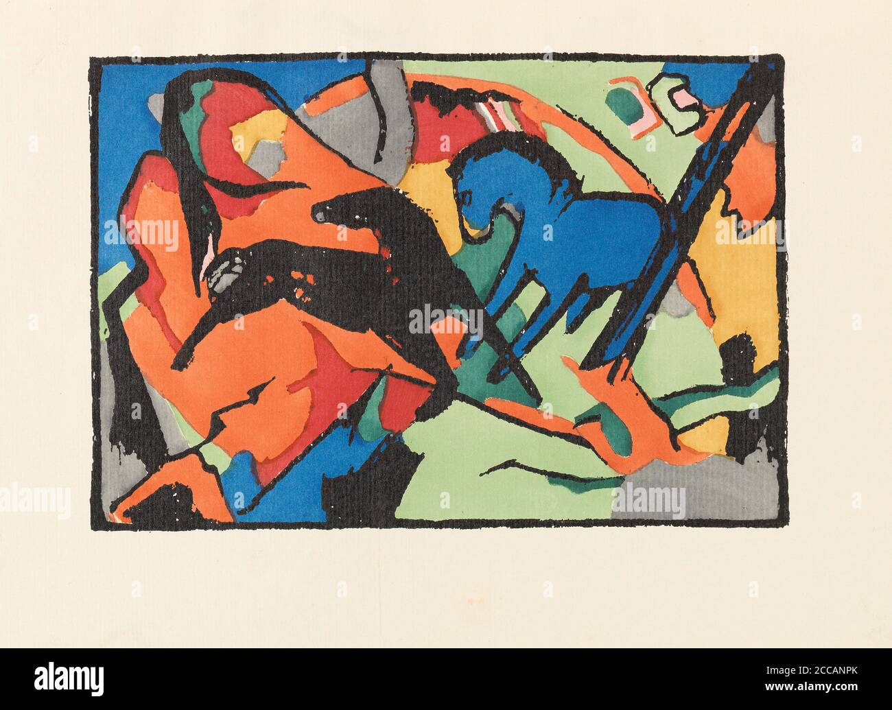 Der blaue Reiter. Museum: PRIVATE SAMMLUNG. Autor: FRANZ MARC ...