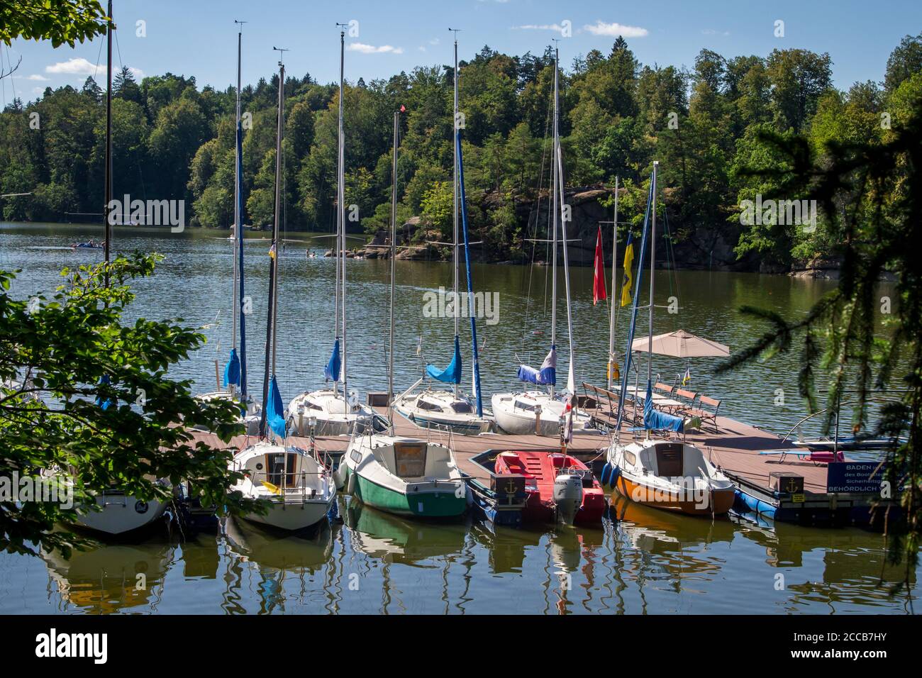 Bootsanlegestelle, Kamptal-Seenweg 620, Wandern bei Dobra-Stausee ...