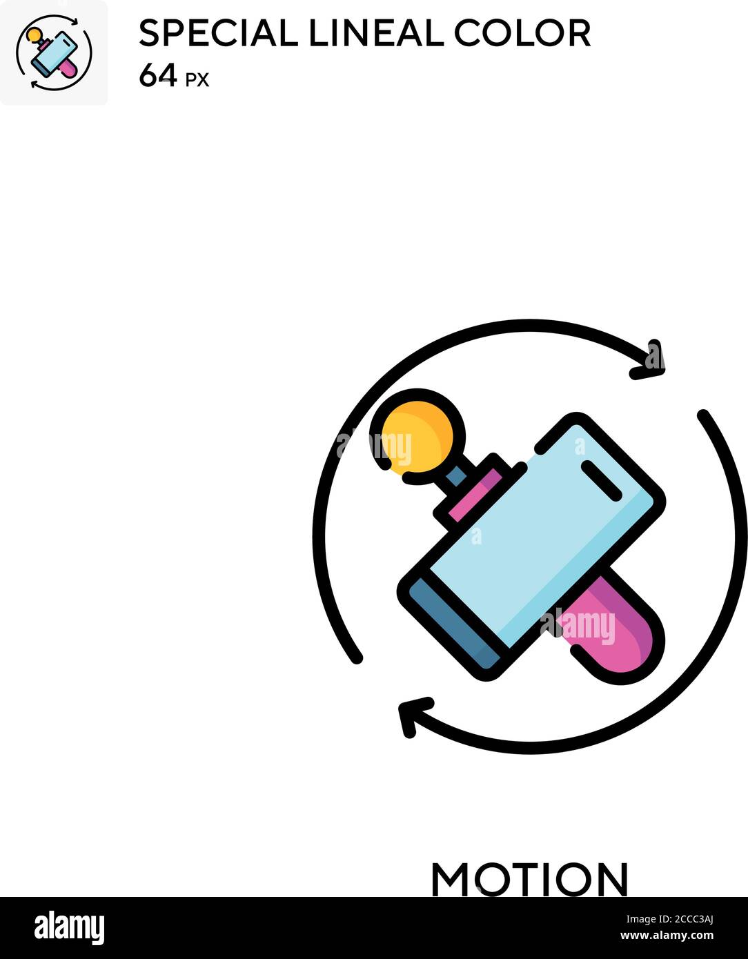 Symbol für lineare Farben für Motion Special. Illustration Symbol ...