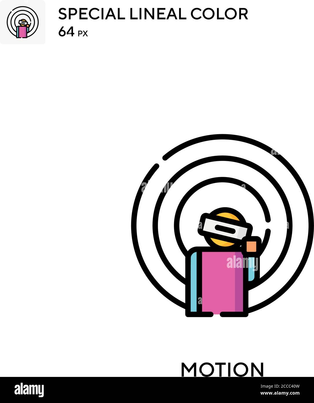 Symbol für lineare Farben für Motion Special. Illustration Symbol ...