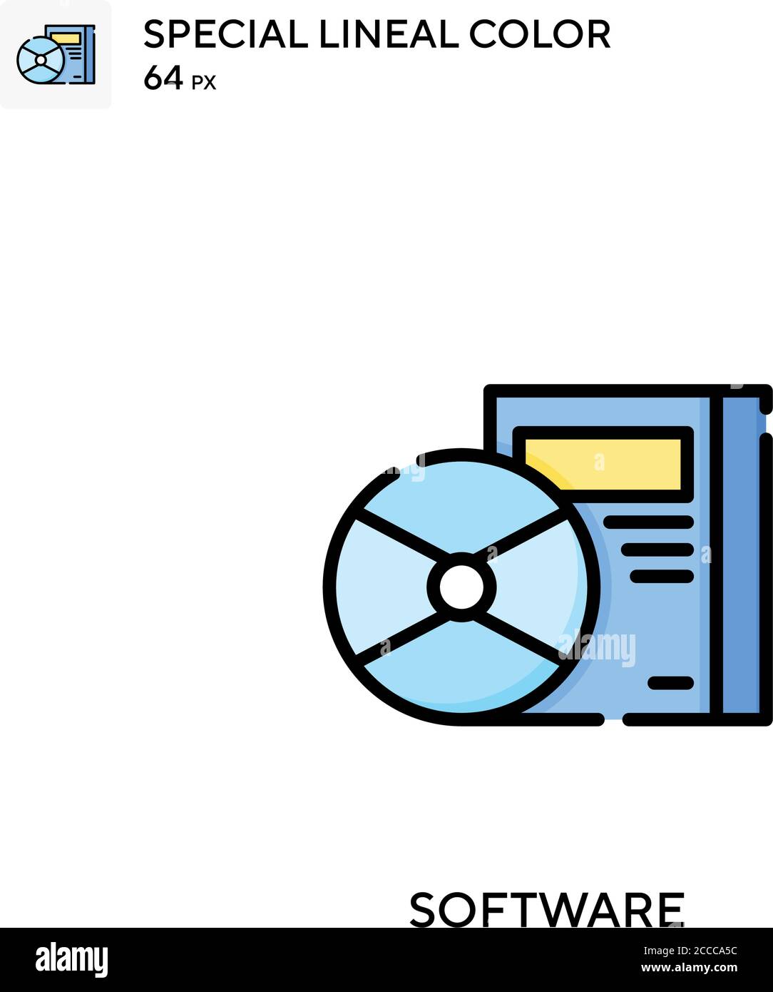 Software spezielles lineales Farbsymbol. Illustration Symbol Design ...