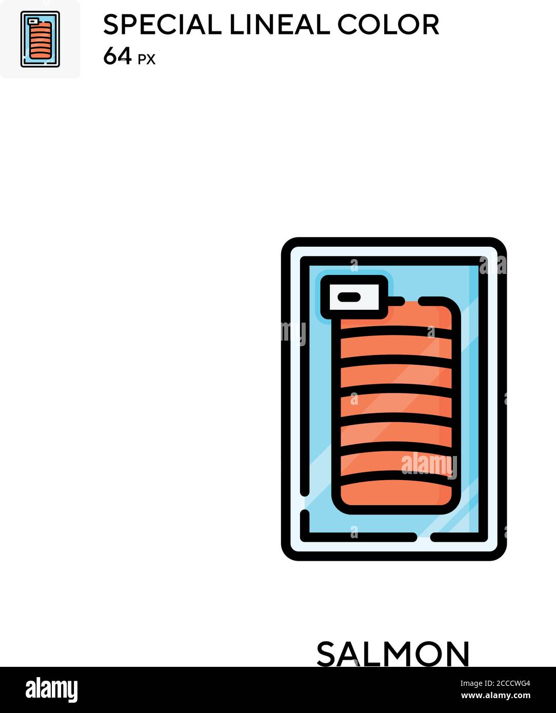 Lachs spezielles lineales Farbsymbol. Illustration Symbol Design ...