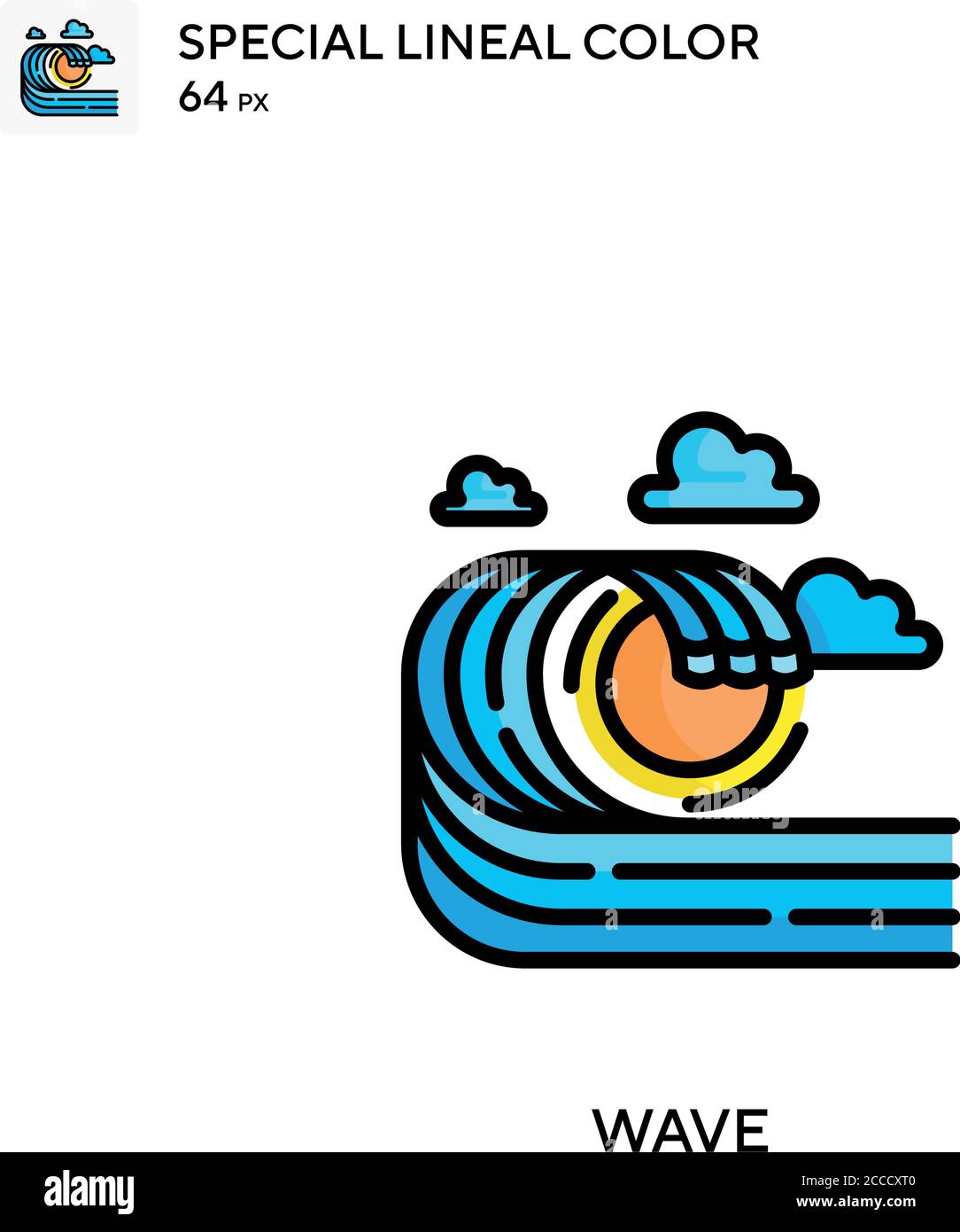 Symbol für lineare Sonderfarben der Welle. Illustration Symbol Design ...