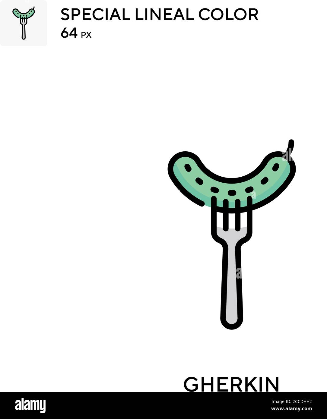 Symbol für die spezielle Linienfarbe von Gherkin. Illustration Symbol ...