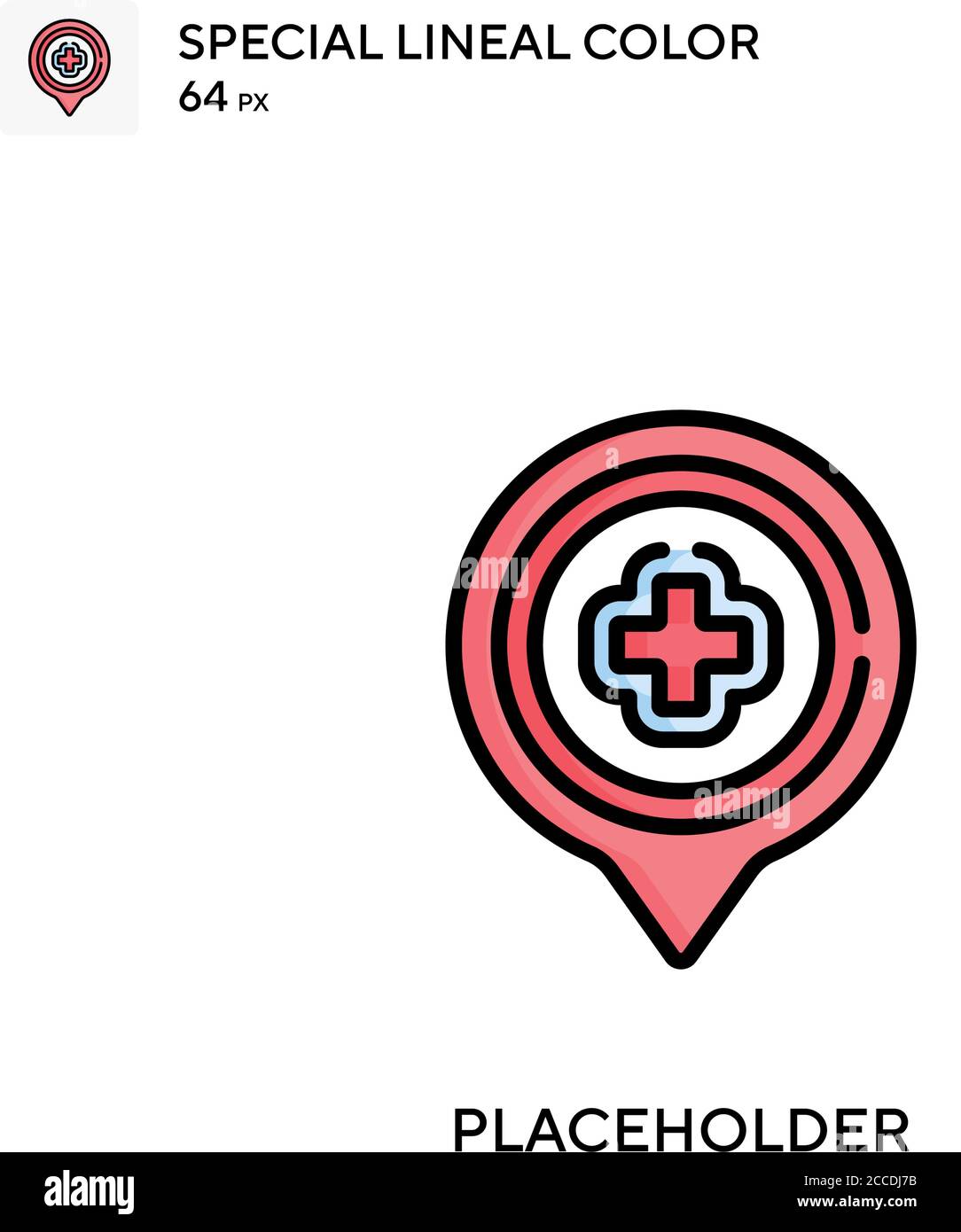 Platzhalter – Symbol für spezielle Linienfarbe. Illustration Symbol ...