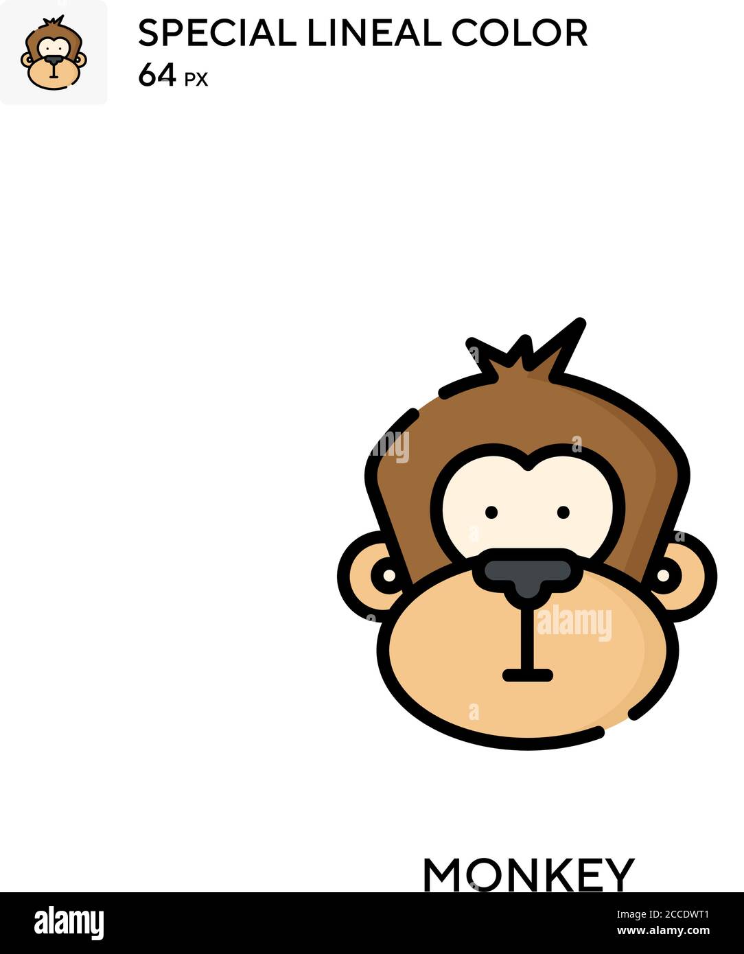 Monkey Special lineales Farbsymbol. Illustration Symbol Design Vorlage ...
