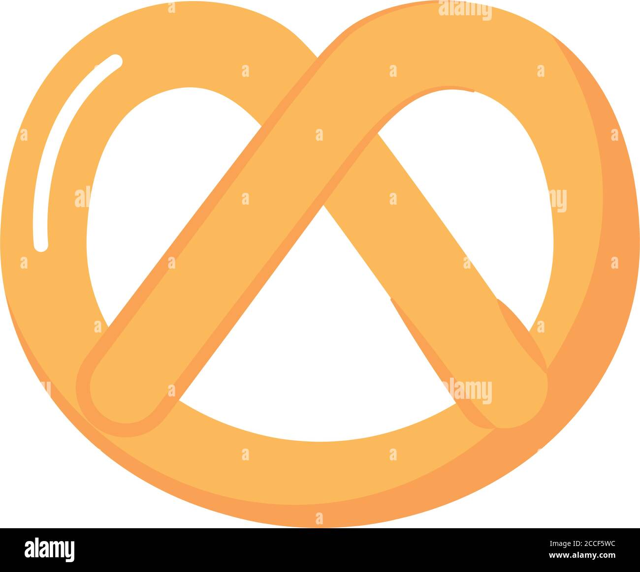 Brezel-Symbol auf weißem Hintergrund, flacher Stil, Vektorgrafik Stock ...