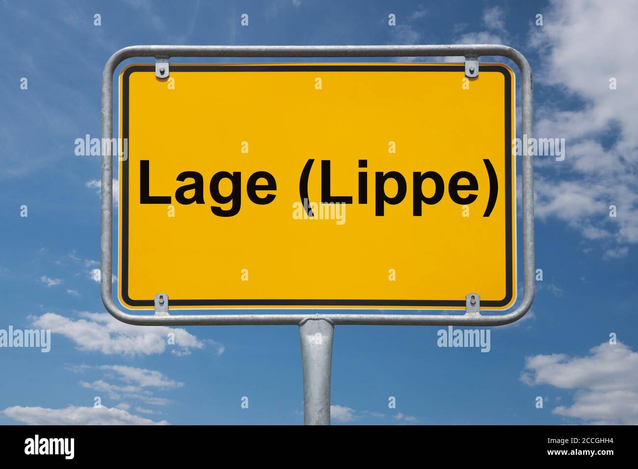 Ortstafel Lage (Lippe), Nordrhein-Westfalen, Deutschland Ortsschild ...
