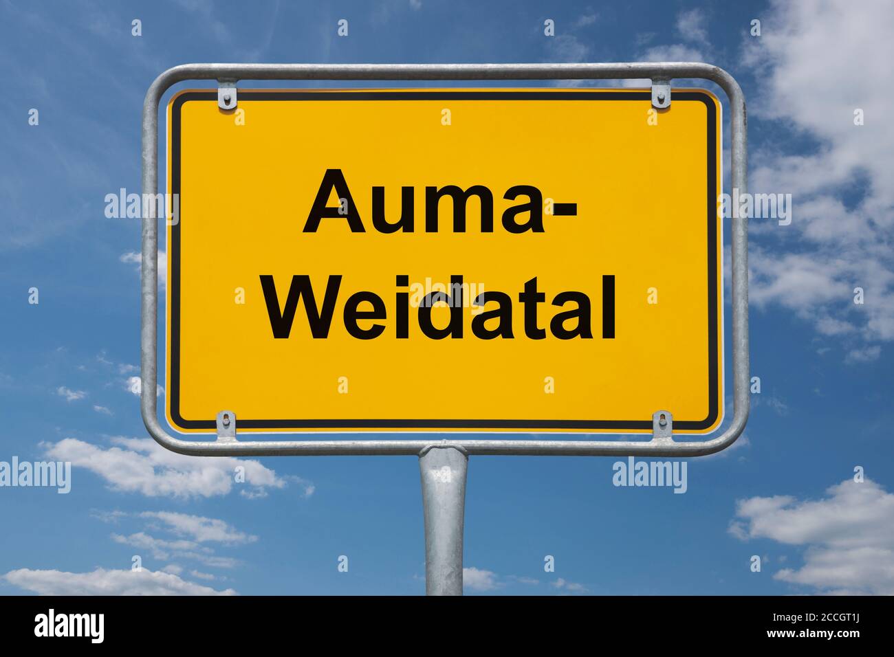 Ortstafel Auma-Weidatal, Thüringen, Deutschland Ortsschild Auma-Weidatal, Thüringen, Deutschland ...