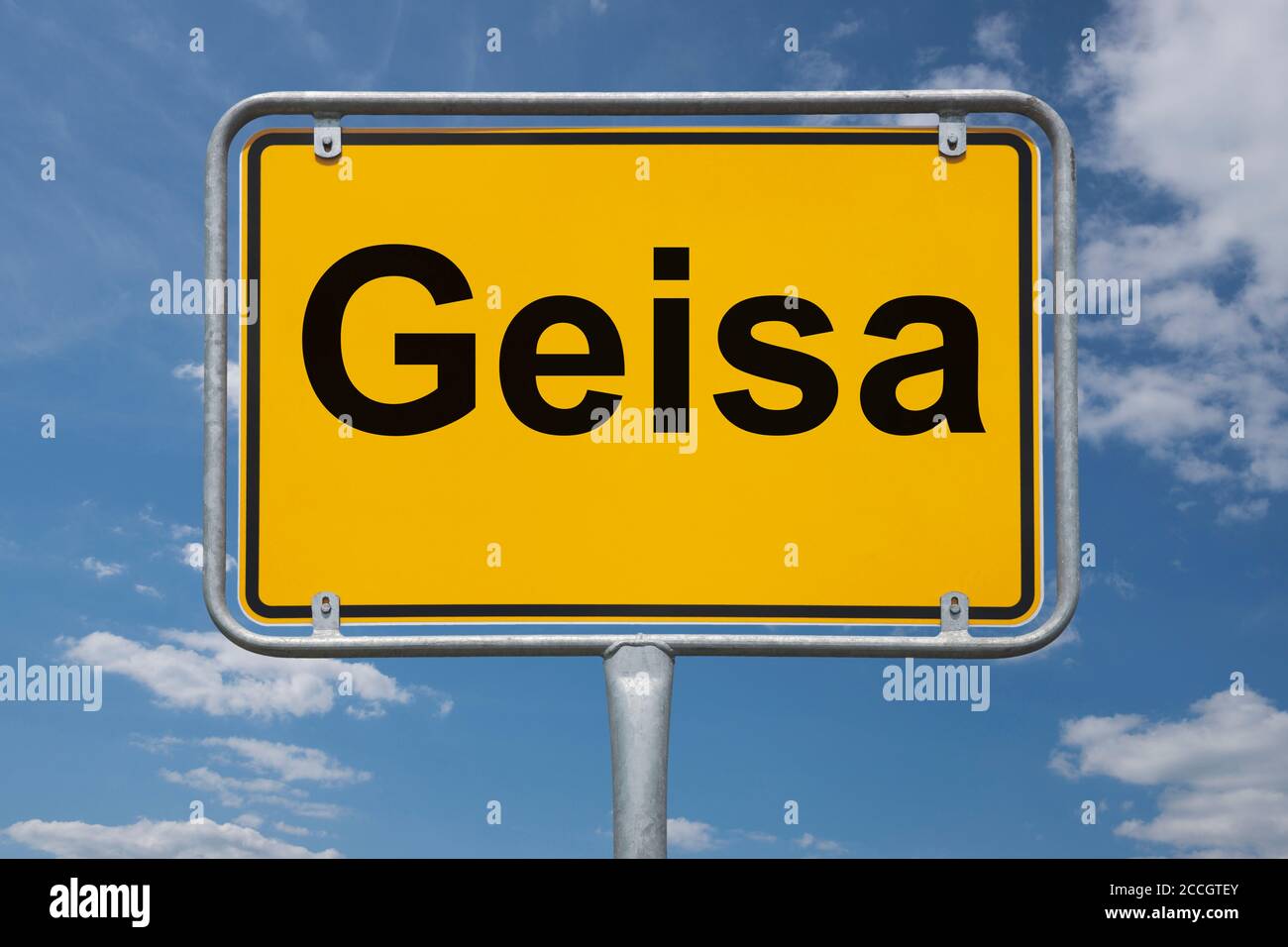 Ortstafel Geisa, Thüringen, Deutschland Ortsschild Geisa, Thüringen ...