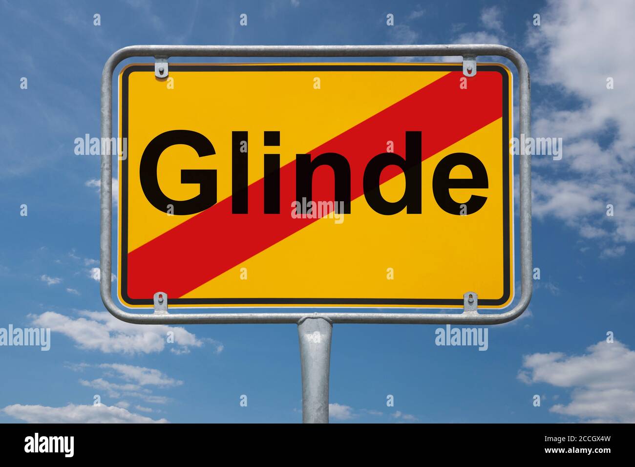 Ortstafel Glinde, Schleswig-Holstein, Deutschland Ortsschild Glinde ...