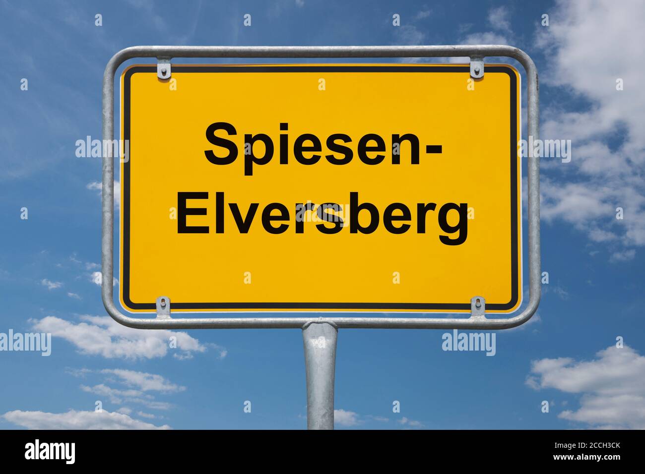 Ortstafel Spiesen-Elversberg, Saarland, Deutschland Ortsschild Spiesen ...