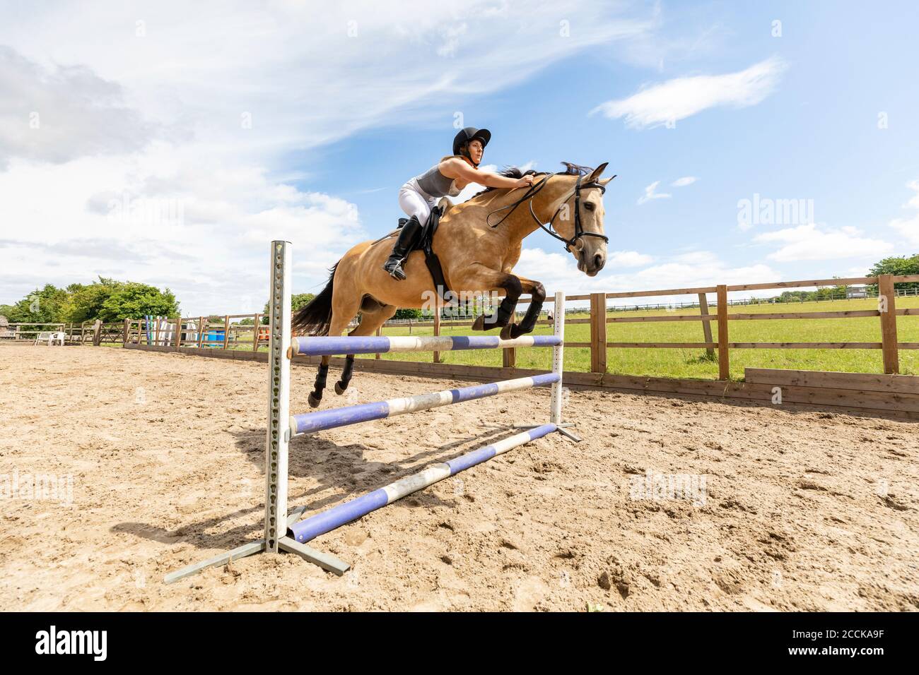 Junge frau mit reithelm -Fotos und -Bildmaterial in hoher Auflösung – Alamy