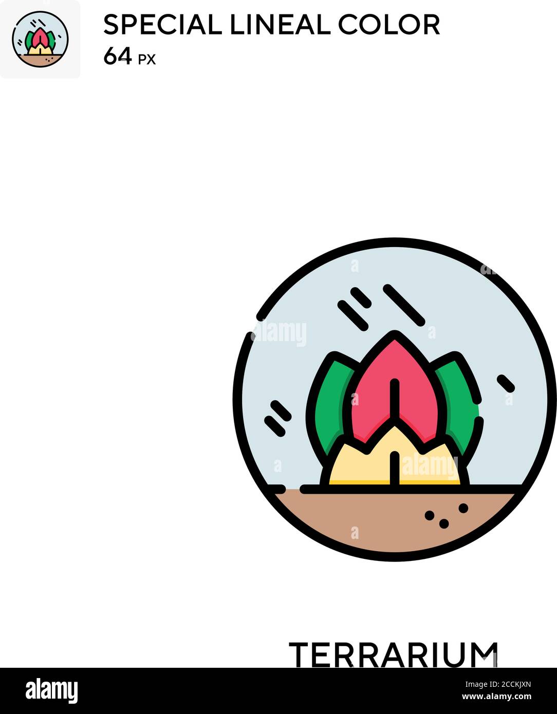 Terrarium spezielles lineales Farbsymbol. Illustration Symbol Design ...