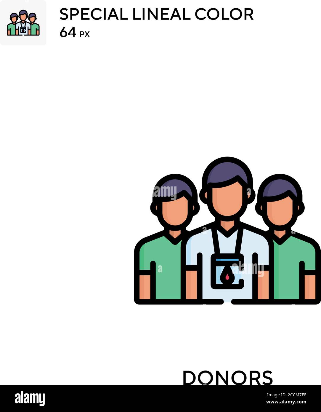 Spendersymbol für spezielle Linienfarben. Illustration Symbol Design ...