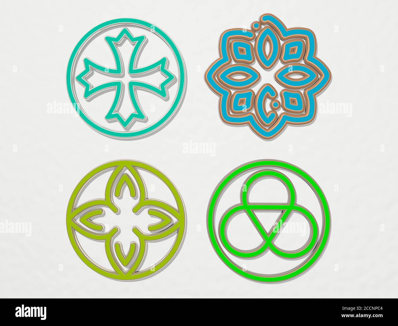 RUNE 4 Symbole Set, 3D-Illustration Stockfotografie - Alamy
