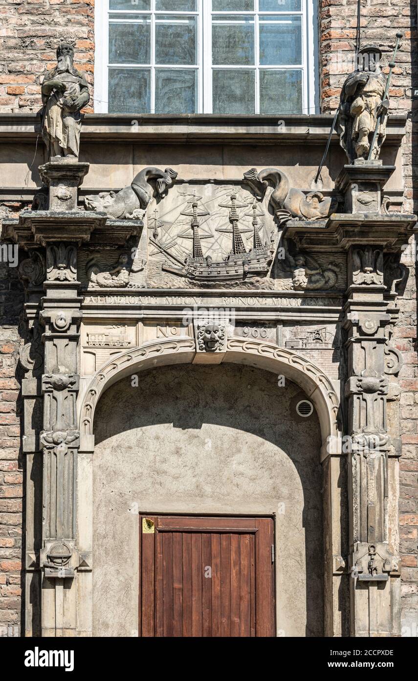 Architektur der Altstadt in Danzig, Polen. Danzig ist die historische ...