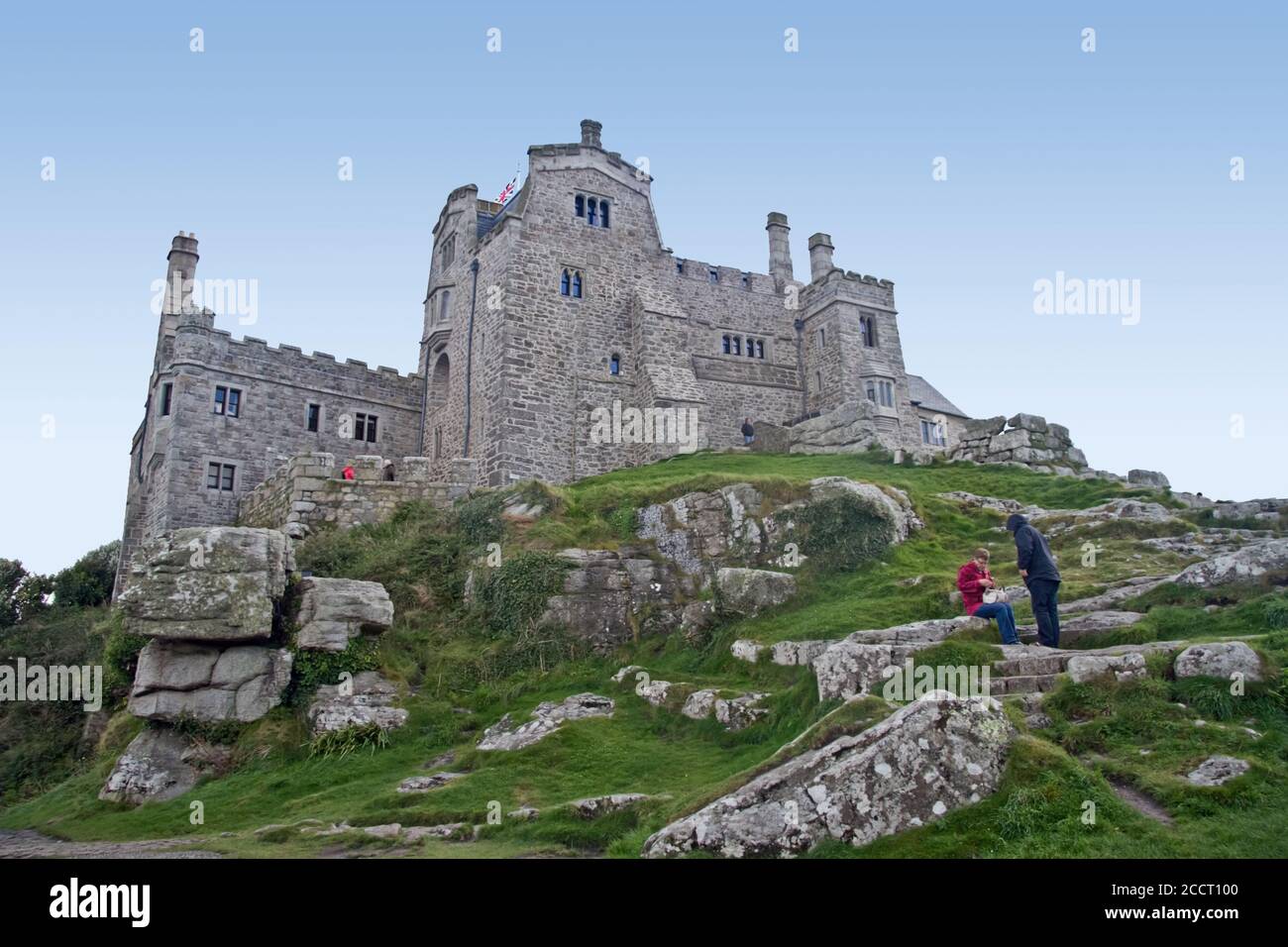 St. Michael’s Mount, Marizion, Cornwall. Die befestigte Burg auf der ...