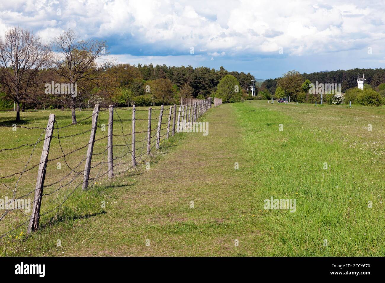 Erhaltener Schwanz des ursprünglichen DDR-Grenzzauns der innerdeutschen ...