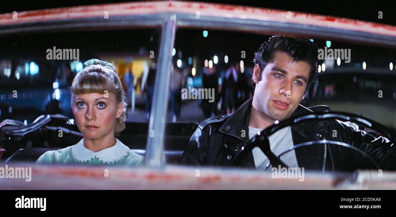 USA. Olivia Newton-John und John Travolta in einer Szene aus dem Film ...