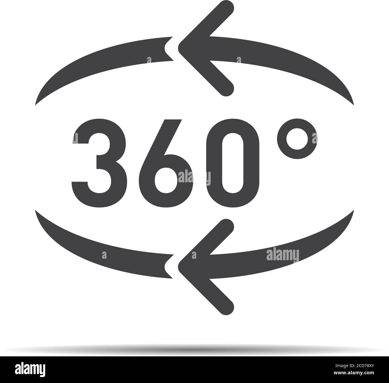 360 Grad kreisförmige Drehung. Vektorpfeile festlegen. Aktualisieren ...