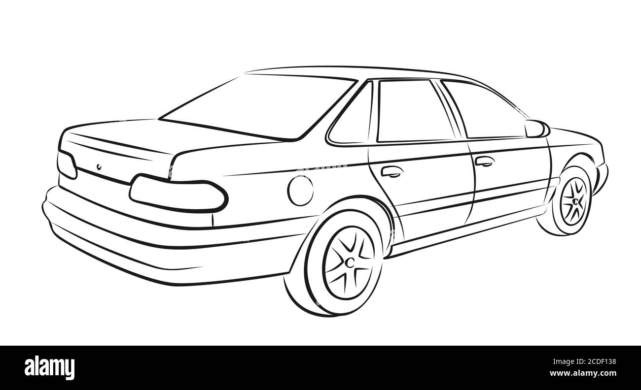 Umriss eines autos Stock-Vektorgrafiken kaufen - Seite 2 - Alamy