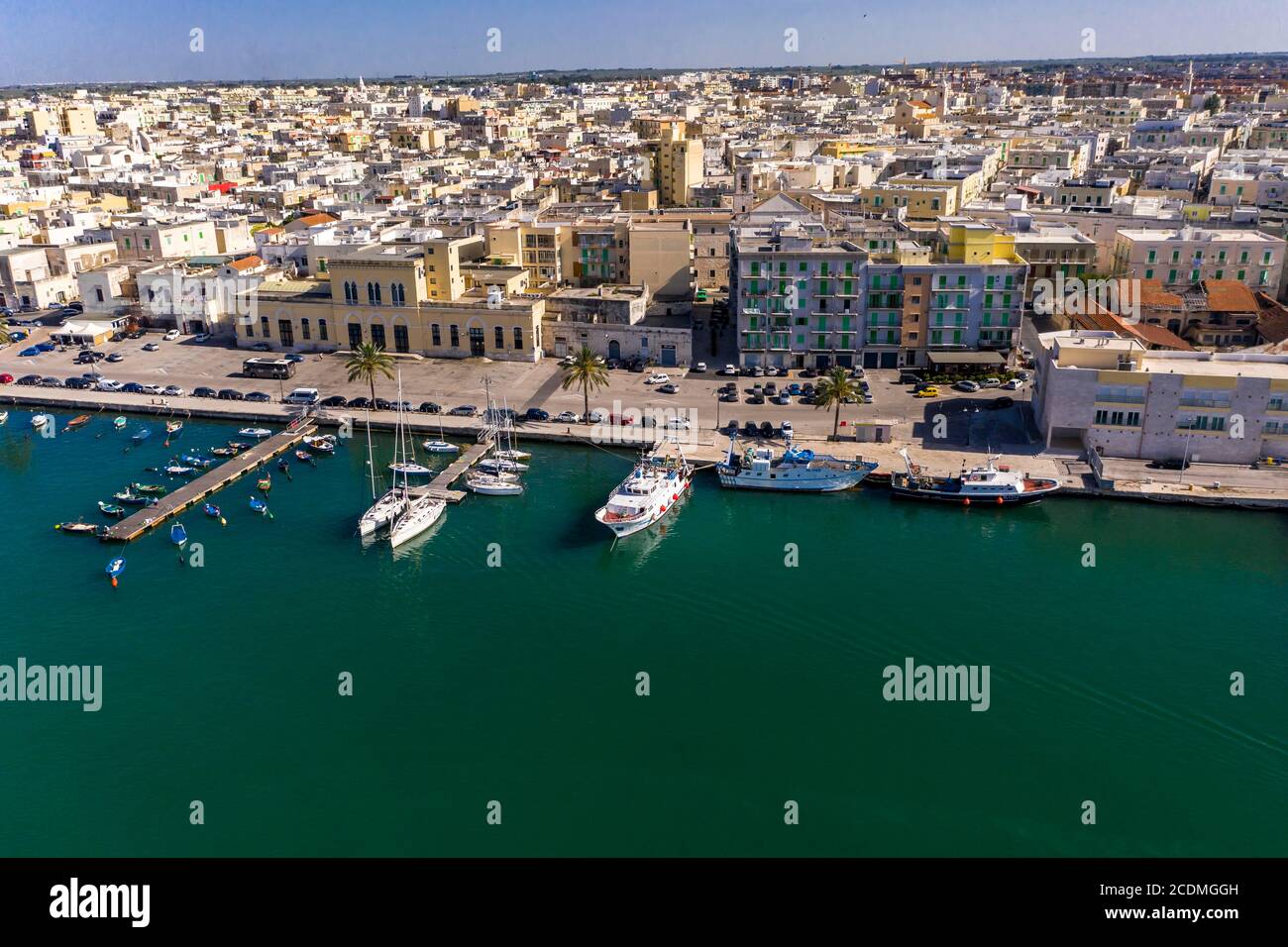 Luftaufnahme, Altstadt und Hafen, Dom Vecchio, San Corrado, Molfetta ...