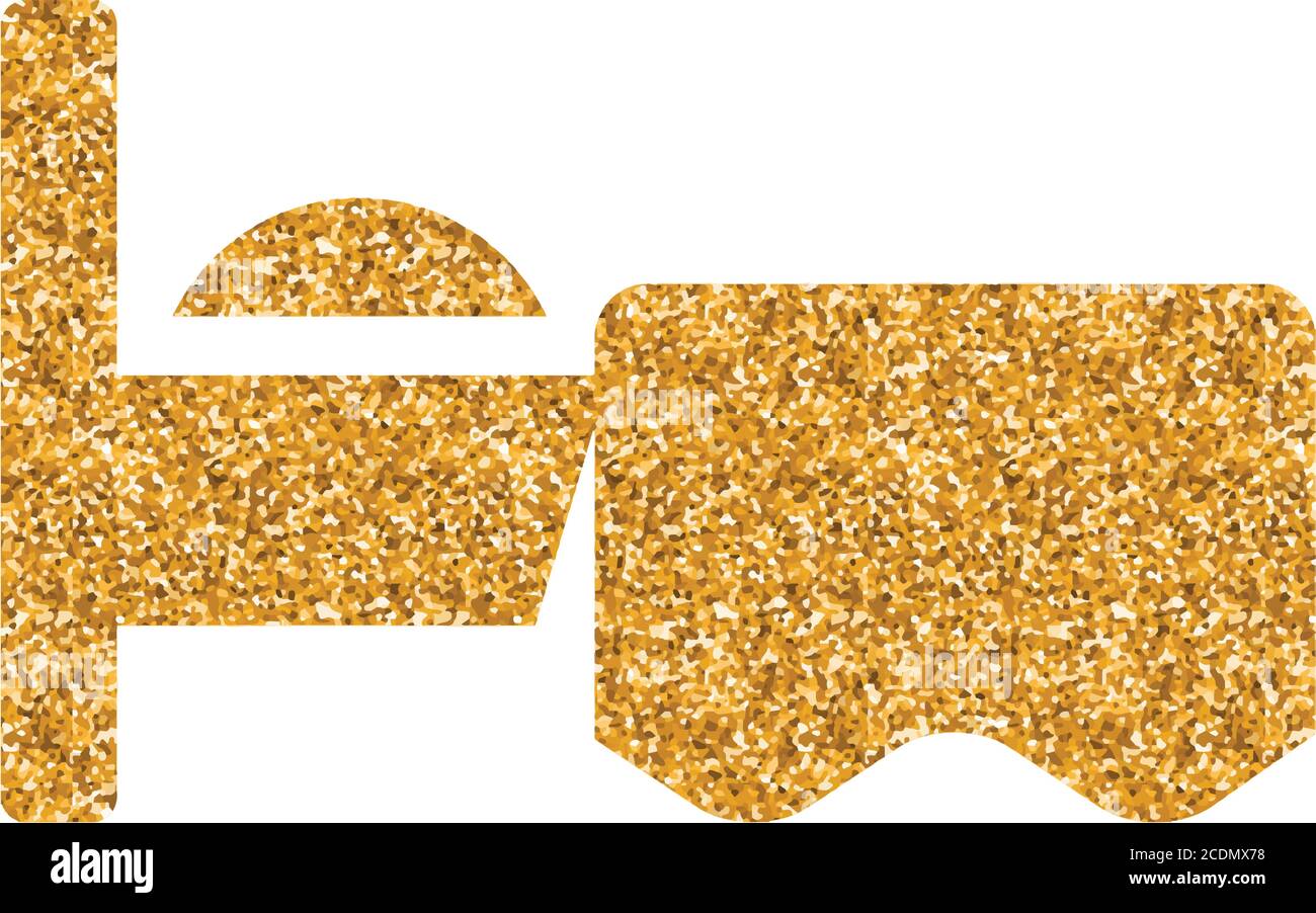 Hotel Symbol Symbol in Gold Glitter Textur. Glitzern Luxus Stil Vektor Illustration Stock ...