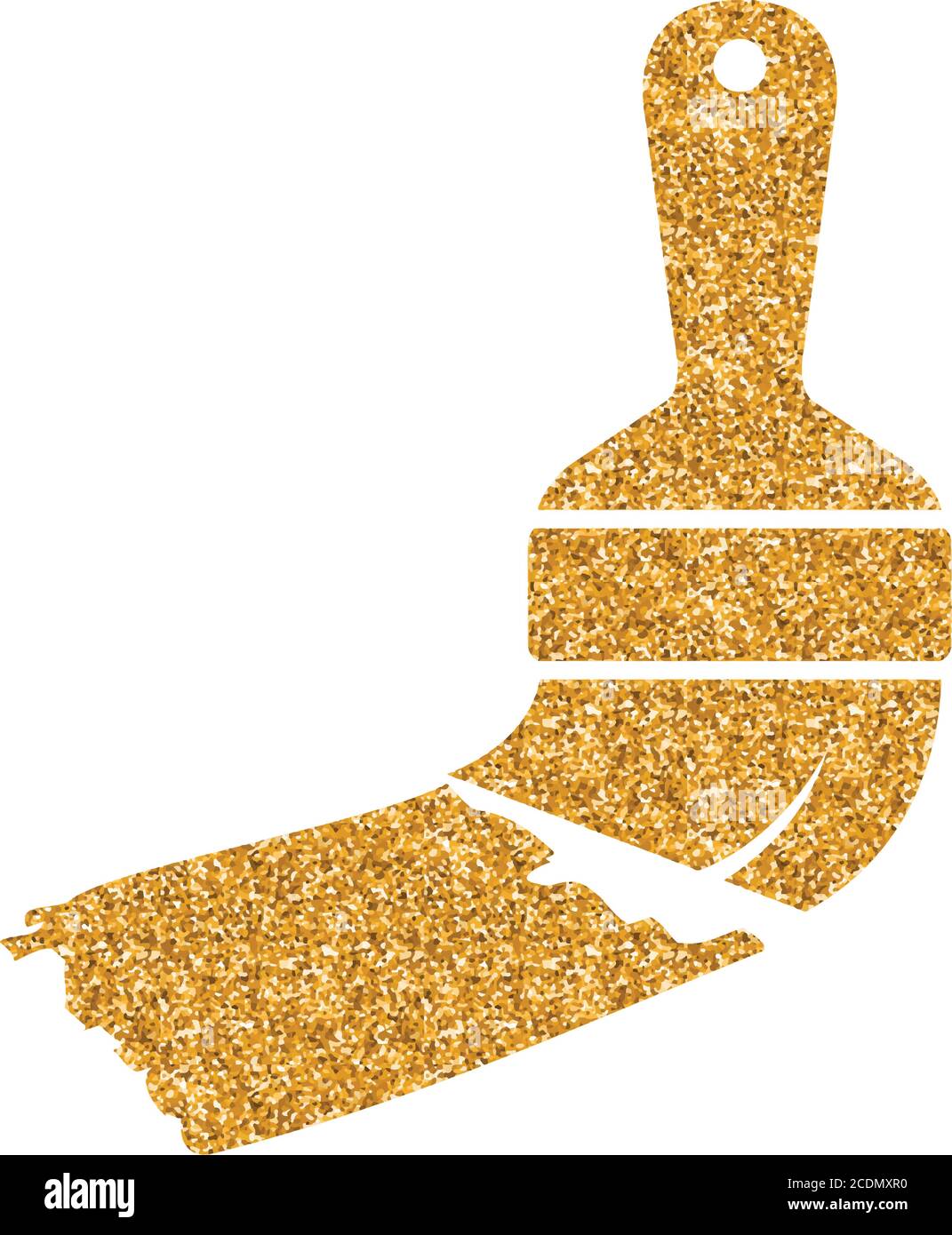 Pinsel Symbol in Gold Glitter Textur malen. Glitzern Luxus Stil Vektor Illustration Stock ...