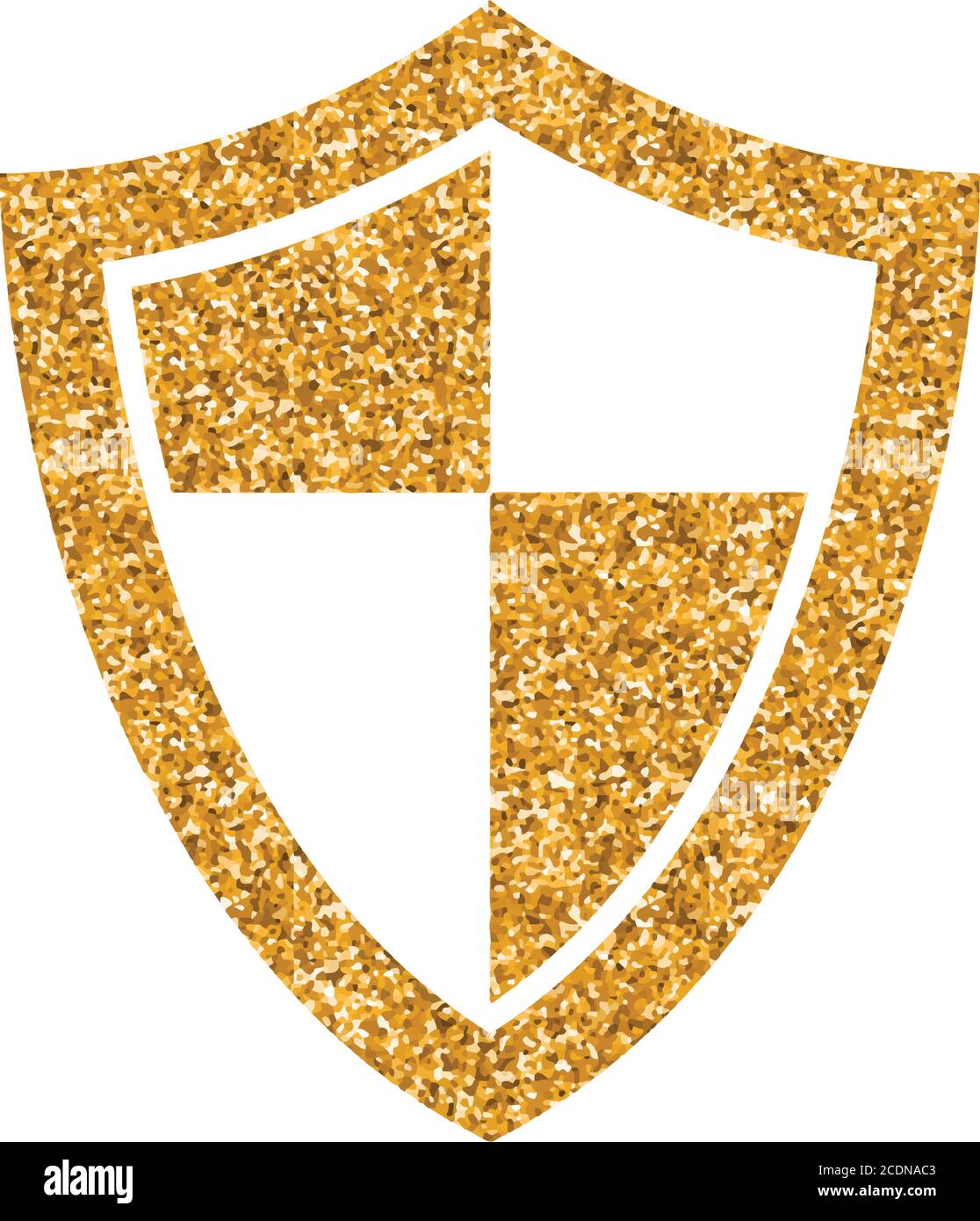 Schild Symbol in Gold Glitter Textur. Glitzern Luxus Stil Vektor Illustration Stock-Vektorgrafik ...