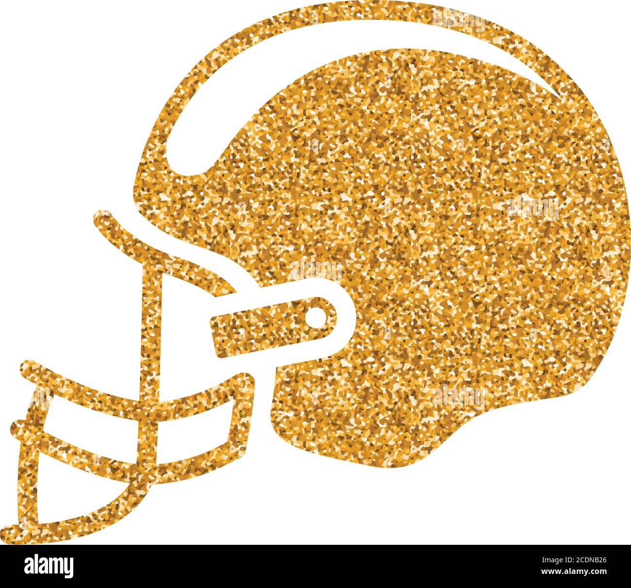 Fußball Helm Symbol in Gold Glitter Textur. Glitzern Luxus Stil Vektor Illustration Stock ...
