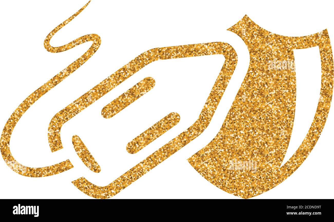 Rettungsschwimmer Symbol in Gold Glitter Textur. Glitzern Luxus Stil Vektor Illustration Stock ...