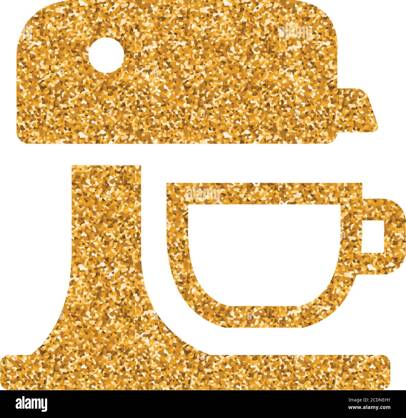Mixer Symbol in Gold Glitter Textur. Glitzern Luxus Stil Vektor Illustration Stock-Vektorgrafik ...