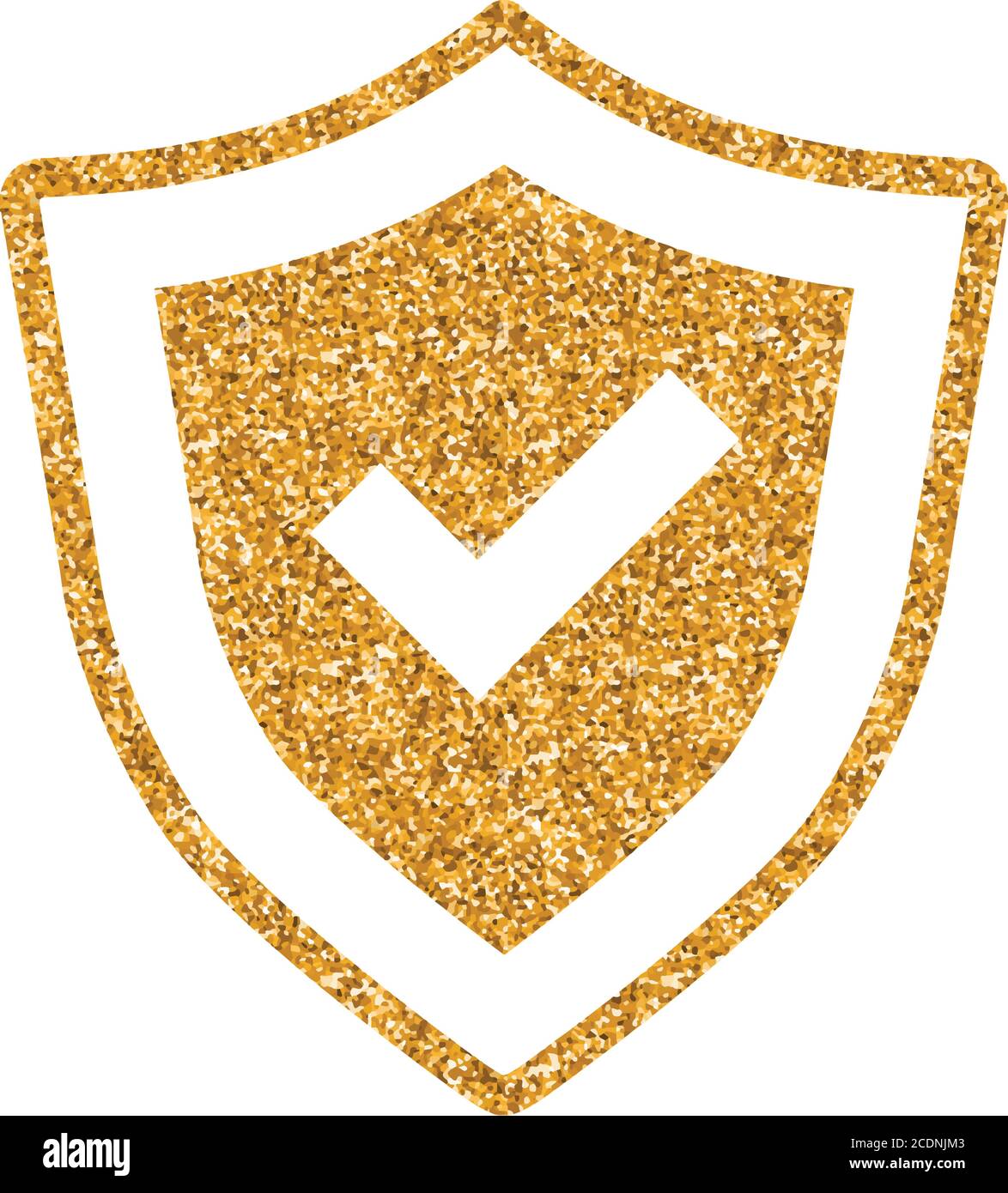 Schild Symbol in Gold Glitter Textur. Glitzern Luxus Stil Vektor Illustration Stock-Vektorgrafik ...