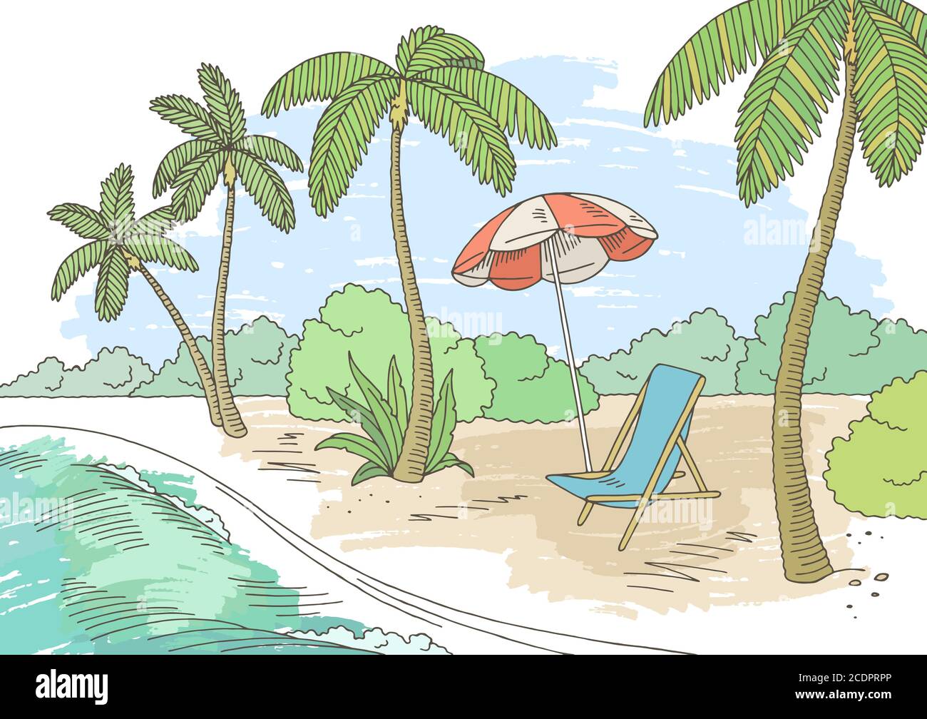 Bucht strand Stock-Vektorgrafiken kaufen - Alamy